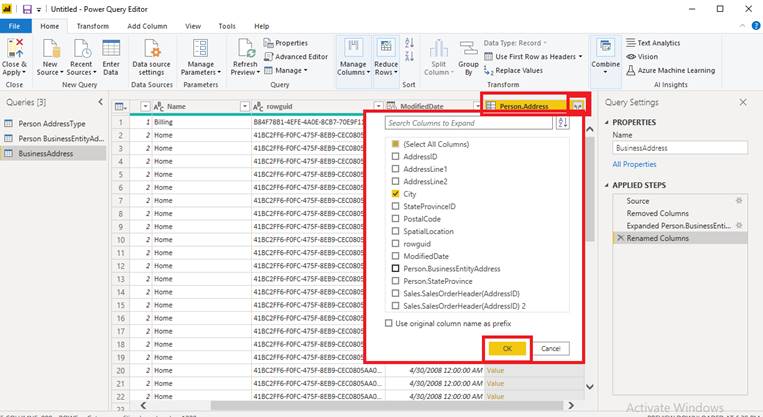 Merge Two Tables In Power BI